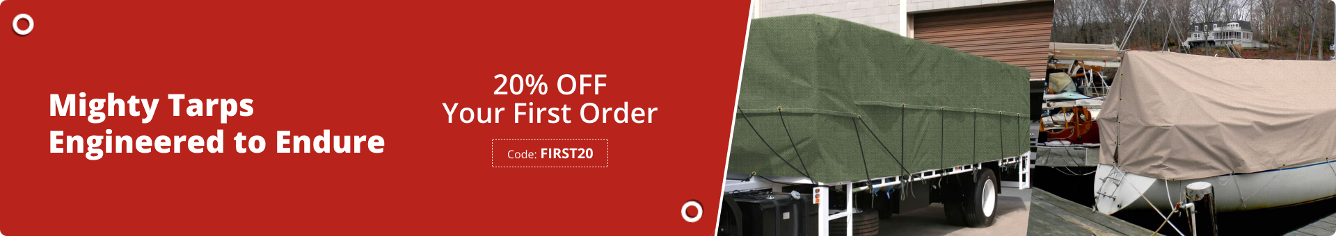 Welcome Offer with 20% OFF Your First Order | Tarps&All