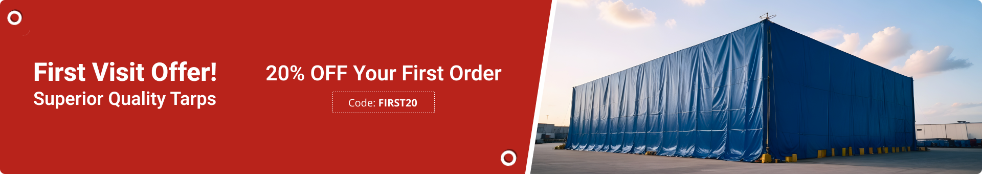 Welcome Offer with 20% OFF Your First Order | Tarps&All